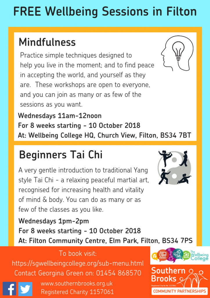 Filton Wellbeing flyers Filton – Southern Brooks Community Partnerships